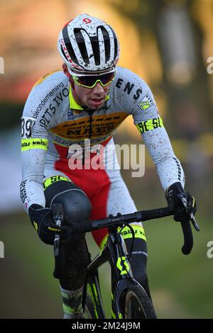 Belgian Vincent Baestaens pictured in action during the men's Jingle ...