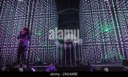 Governors Ball - Purity Ring in concert Stock Photo - Alamy