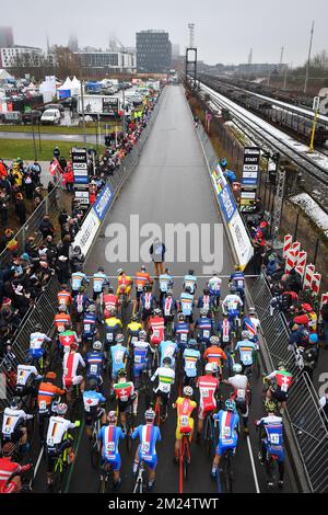 Illustration picture shows the start of the u23 race at the Belgian ...
