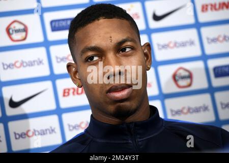 Genk's Jean-Paul Boetius pictured during a press conference of soccer ...