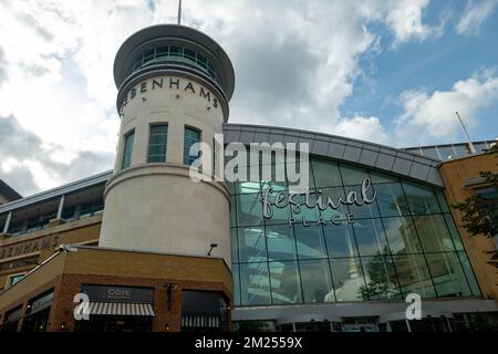 Basingstoke, UK- September 2022: The Malls shopping centre, a large ...