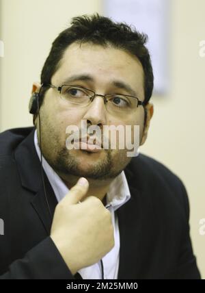 Hicham Abdel Gawad pictured during a hearing of the parliamentary ...