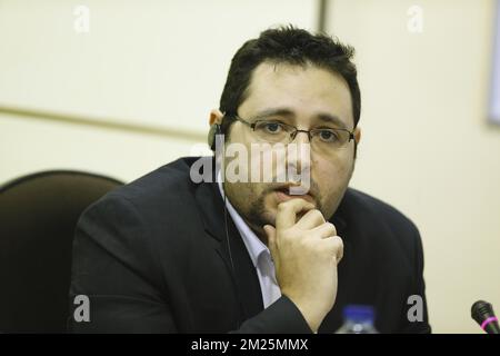 Hicham Abdel Gawad pictured during a hearing of the parliamentary ...