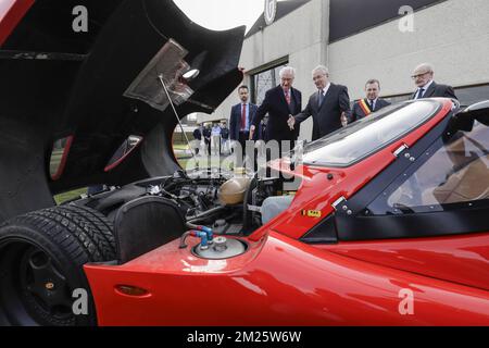 King Albert II of Belgium and Tony Gillet pictured during a visit of ...