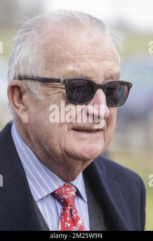 King Albert II of Belgium wears sunglasses during a visit to car ...