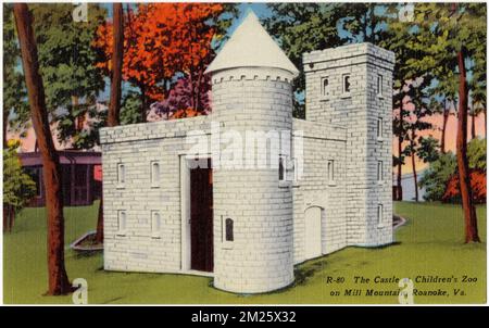 The Castle at Children's Zoo on Mill Mountain, Roanoke, Va. , Tichnor ...