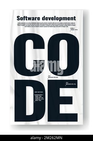 Software black and white poster Stock Vector Image & Art - Alamy