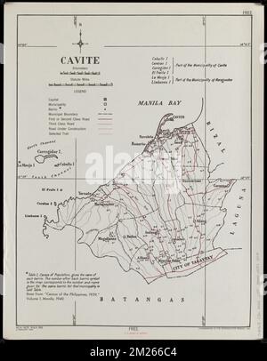 This map of Cavite, a province in the Philippines, shows geographical ...