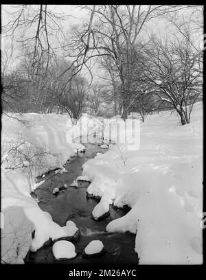 Ward's Brook , Winter, Snow, Streams. Leon Abdalian Collection Stock ...
