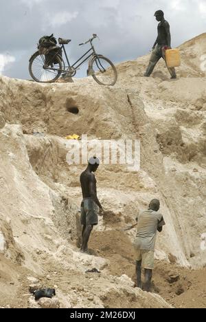 Illustration picture of the opened sky artisanal mine of Ruashi, near ...