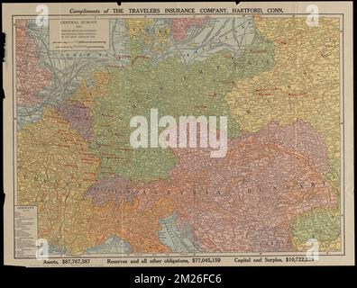 Strategic map of Central Europe showing the international frontiers ...
