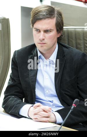 Open Vld's Mathias De Clercq celebrates at a party meeting of Open Vld ...