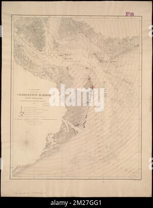 Charleston Harbor and its approaches showing the positions of the Rebel ...
