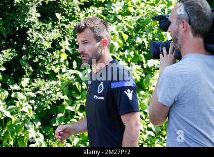 Club's head coach Ivan Leko pictured during a press conference of ...