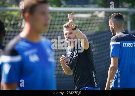 Club's head coach Ivan Leko pictured during a press conference of ...