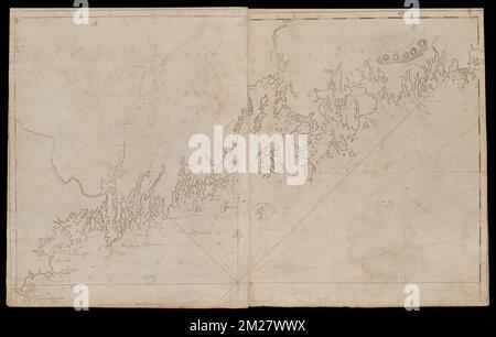 A chart of the coast of Maine , Nautical charts, Maine, Coasts, Maine ...