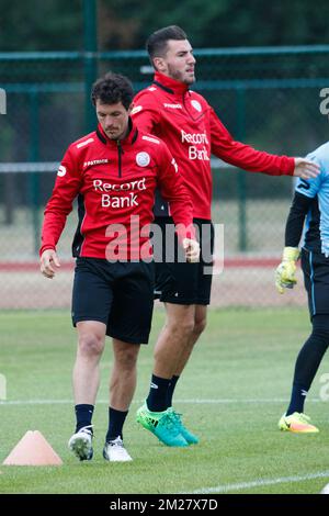 Essevee's Gertjan De Mets, Essevee's Michael Heylen and Kortrijk's ...