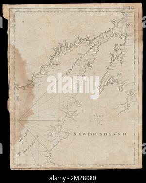 Chart of the streights of Belle Isle , Coasts, Newfoundland and ...