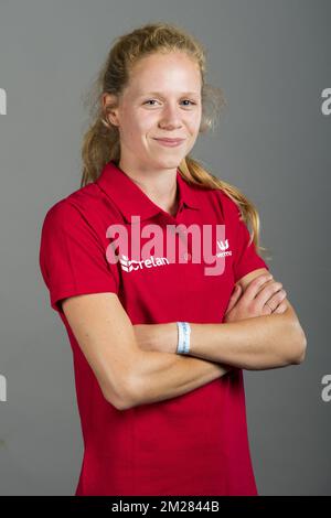 Belgian Margo Van Puyvelde poses for the photographer at the Belgian ...