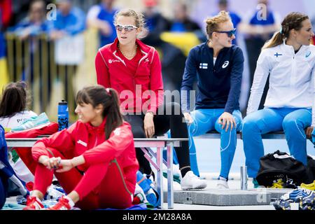 Athlete Hanne Maudens pictured during a press conference on day four of ...