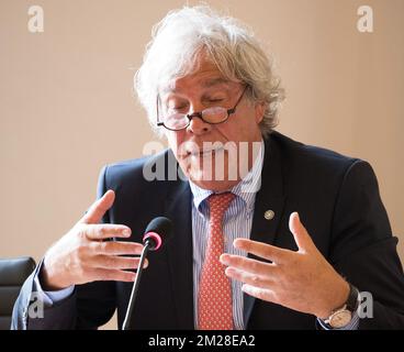 Samusocial chairman Michel Degueldre pictured during a session of ...
