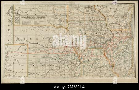 map of the Chicago, Burlington & Quincy RailRoad and connecting lines ...