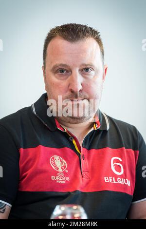 A Red Devils' supporter pictured during the semi final match between ...