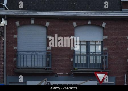 Illustration picture shows the scene of a hostage situation in Wanze ...