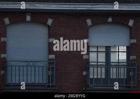 Illustration picture shows the scene of a hostage situation in Wanze ...