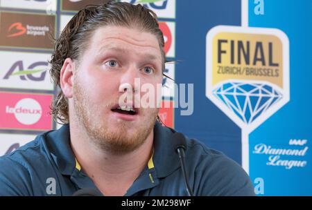 American Ryan Crouzer pictured during a press conference regarding the ...