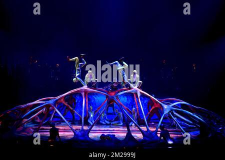 Illustration picture shows the dress rehearsal for 'Totem', the ...