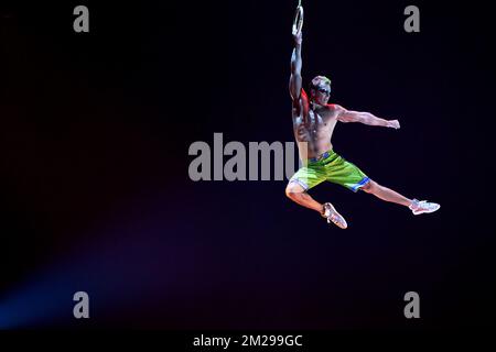 Illustration picture shows the dress rehearsal for 'Totem', the ...