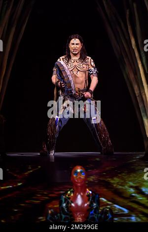 Illustration picture shows the dress rehearsal for 'Totem', the ...