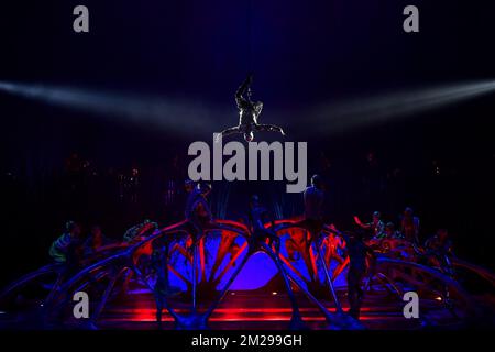 Illustration picture shows the dress rehearsal for 'Totem', the ...