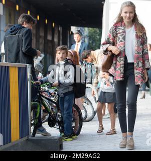 Crown Princess Elisabeth pictured ahead of the first day of school at ...