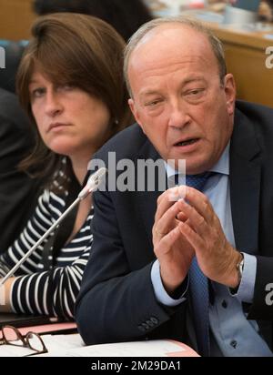 MR's Jean-Paul Wahl and MR's Jacqueline Galant pictured during a ...