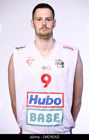 Limburg's Jonas Delalieux poses at a photoshoot of Belgian Basketball ...