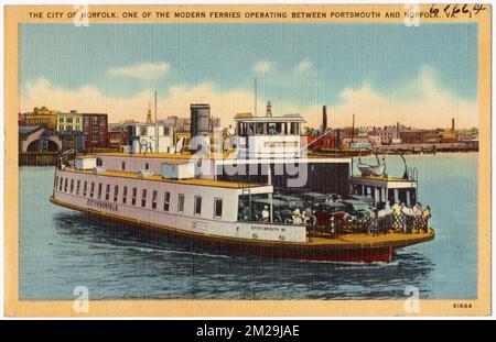 The City of Norfolk, one of the modern ferries operating between ...