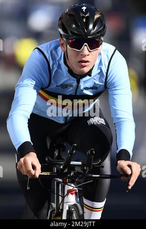 Belgian Ilan Van Wilder pictured in action during the Men U23 ...