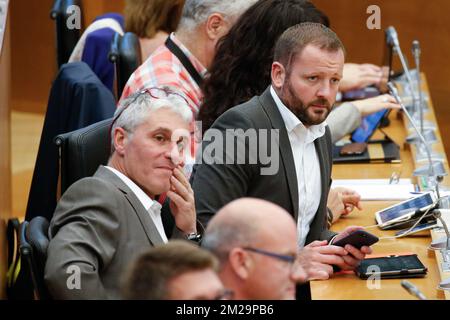 PS' Paul Furlan pictured during a session of the commission for Budget ...