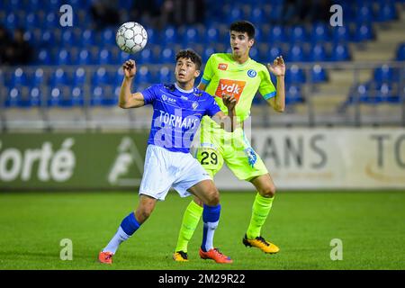 Gent's Thibault De Smet pictured during a double interview of two young ...