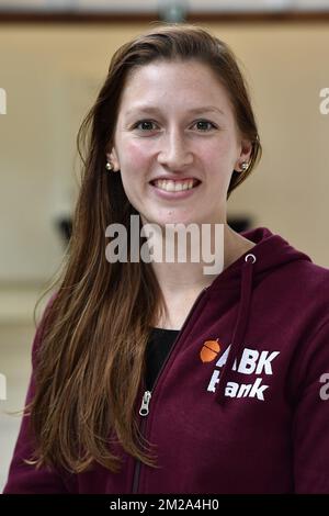 Shana Vanhaen pictured during a press conference of Belgian Bullets and ...