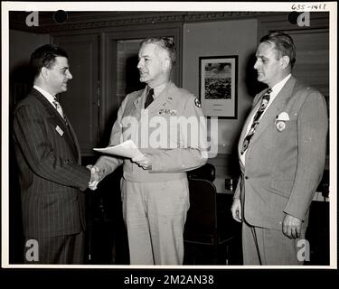 Col. Mesick with two officers , Ordnance industry, Armories, Military ...