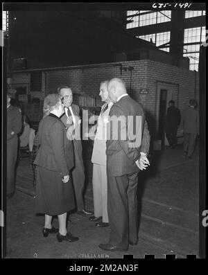 Col. Mesick with Edith Nourse Rogers and man , Armories, Ordnance ...