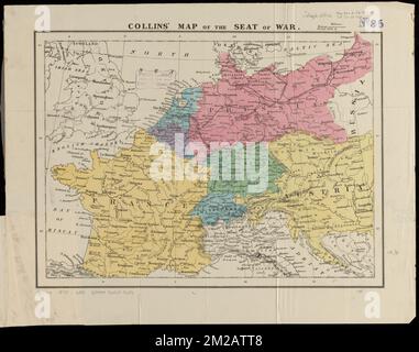 Map of the seat of war , Franco-Prussian War, 1870-1871, Maps, France ...