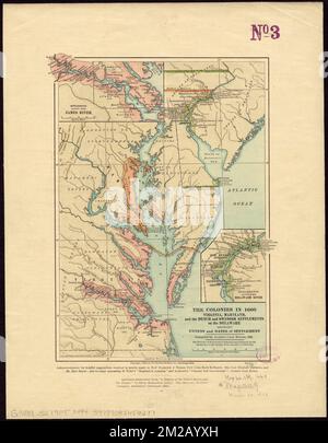 The colonies in 1660, Virginia, Maryland, and the Dutch and Swedish ...