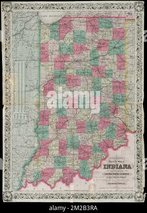 Map of Indiana , Indiana, Maps Norman B. Leventhal Map Center ...