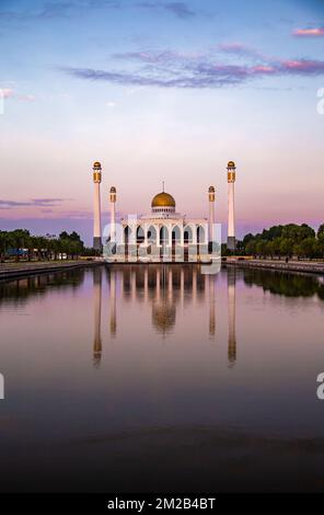 Aerial by drone of the central Mosque in the Hausa village of Yaama ...