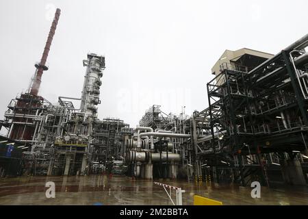 Illustration picture shows the refinery plant during a ceremony to open ...
