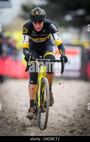Belgian Ellen Van Roy pictured in action during the women's race of the ...